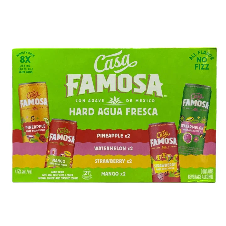 Casa Famosa Hard Aqua Fresca Variety Pack – Real Juice Agave RTD